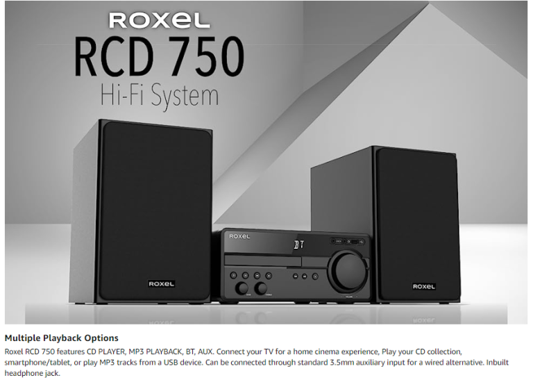 ROXEL RCD750 Hi-Fi System With CD Player - Roxel