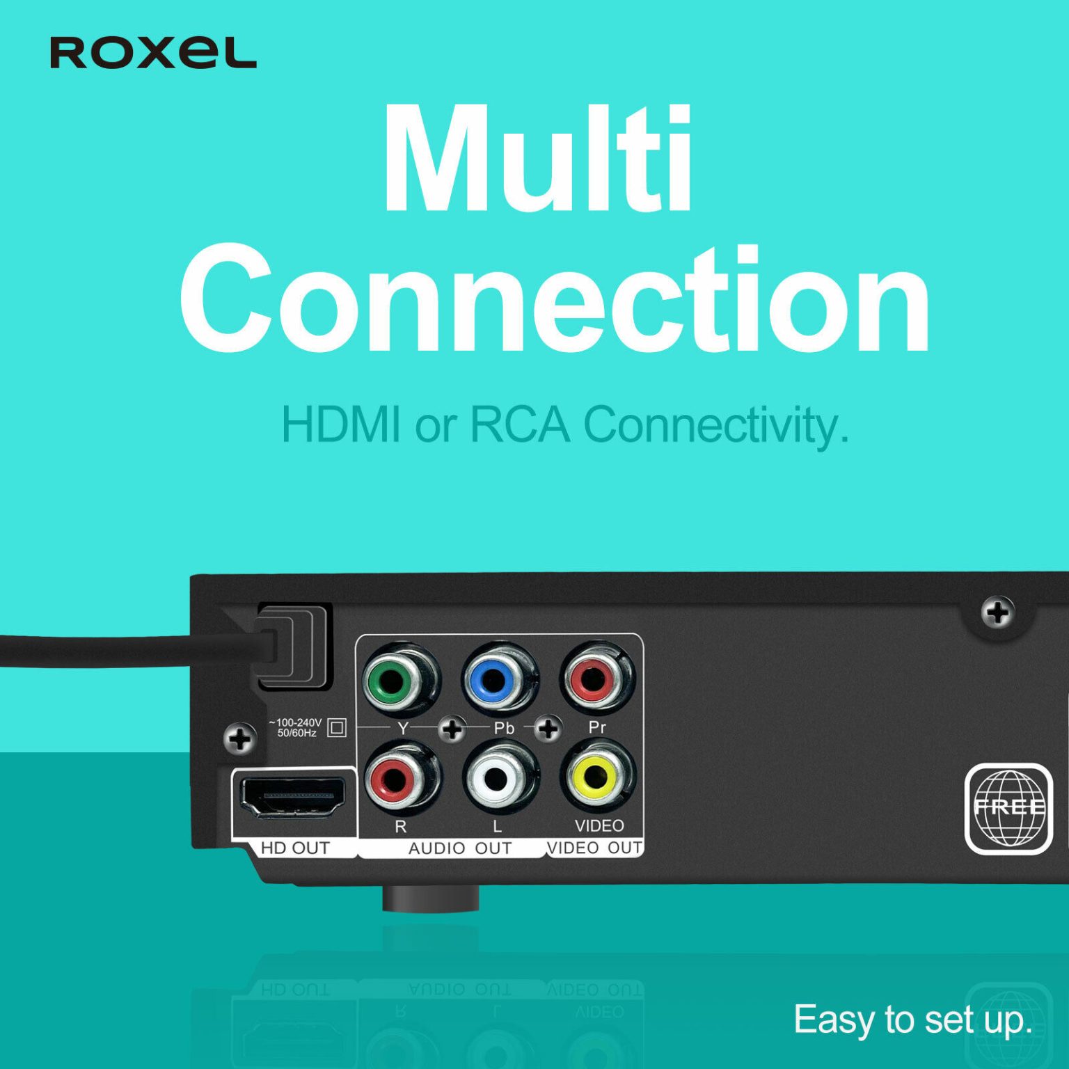 Roxel RDP-S700 DVD Player - Multi Region With Karaoke - Roxel