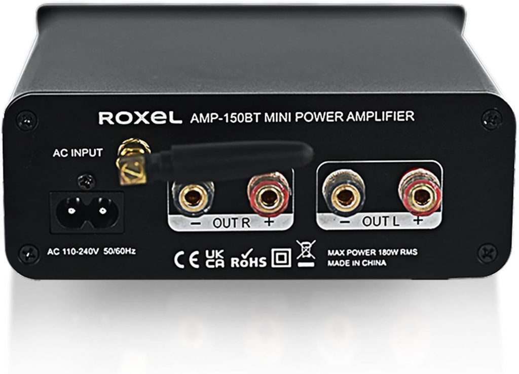 Roxel AMP-150BT Amplifier for 2 Channel Wireless Stereo Audio Amplifier ...