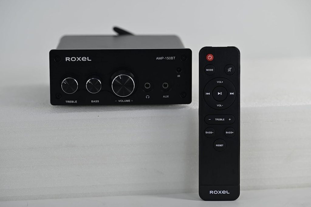 Roxel AMP-150BT Amplifier for 2 Channel Wireless Stereo Audio Amplifier ...