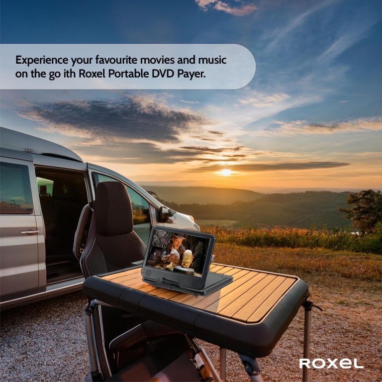 Roxel Portable DVD Player Swivel Screen, 5-Hour Playback with ...