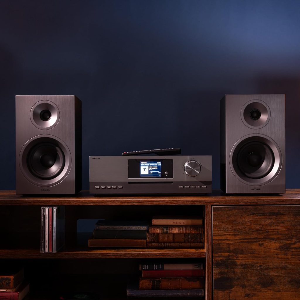 Roxel Pulse All-in-One Compact HiFi System with Spotify Connect, CD ...