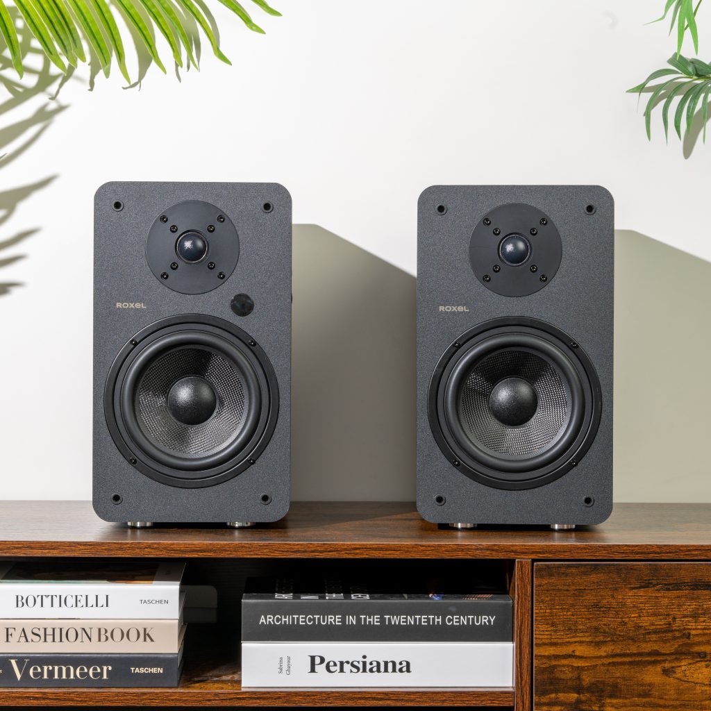 Roxel Onyx XL 120W Active Bookshelf Speakers - HiFi Sound - Roxel