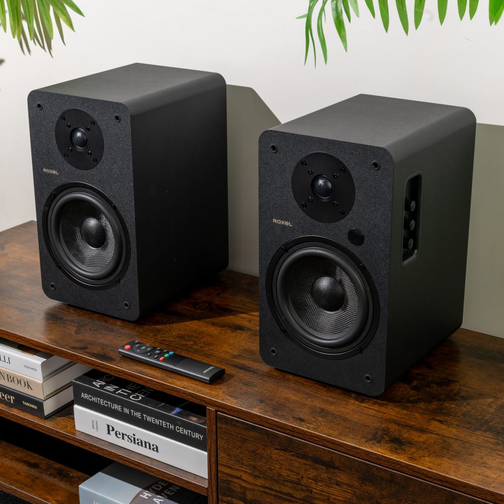 Roxel Onyx XL 120W Active Bookshelf Speakers - HiFi Sound - Roxel